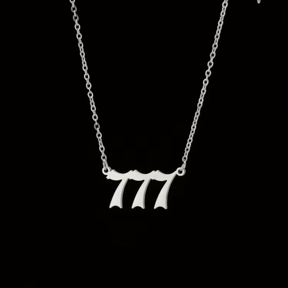 Jewelry | Unisex New Silver Stainless Steel Old English Angel Numbers ...